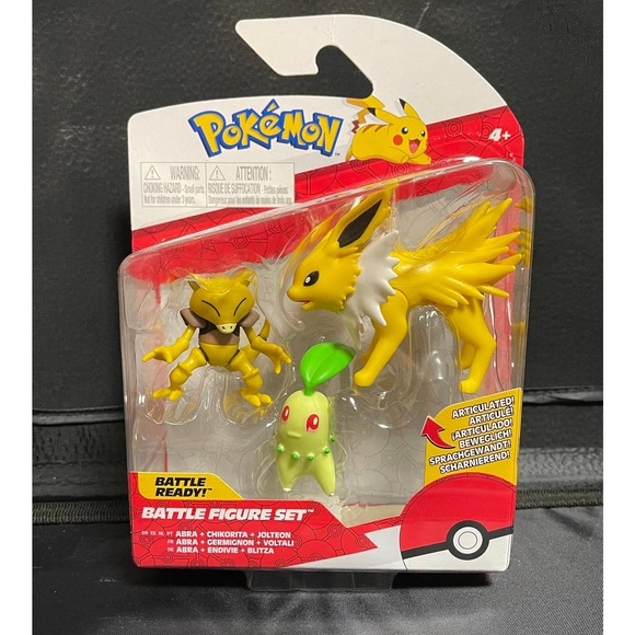 Pokemon | Games | Pokmon Battle Figure Set Chikorita Abra Jolteon ...